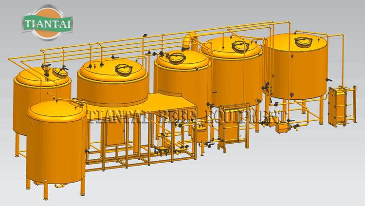 Brewery 3D Drawings for Brewhouse Fermentation Tank | TIANTAI® 1-200hl ...