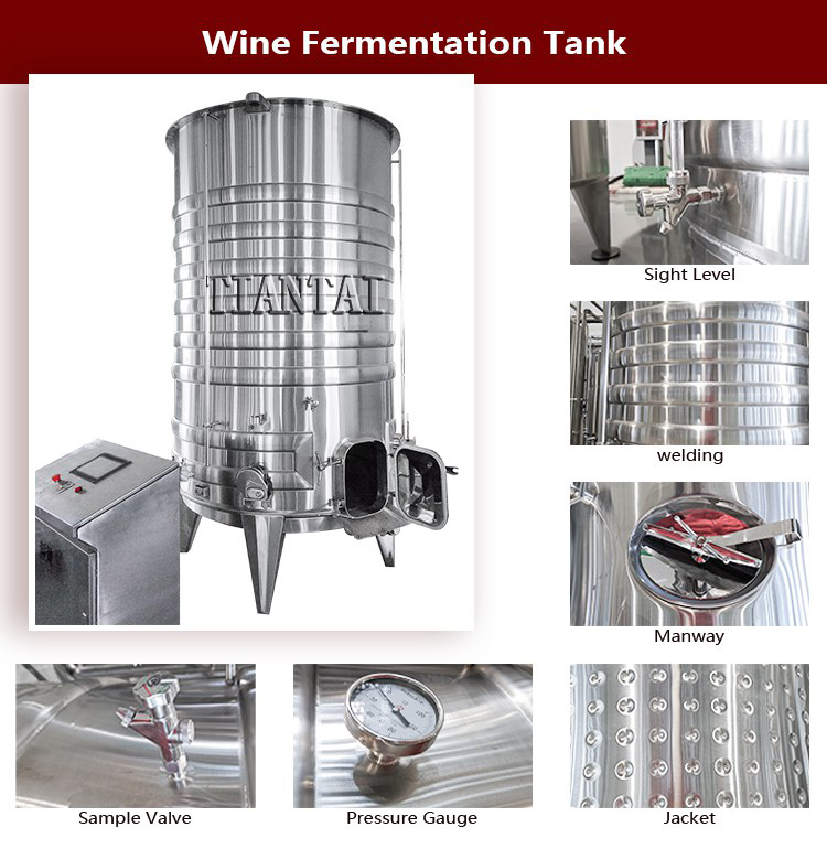 Tiantai Winery Fermenter | TIANTAI® 1-200hl Micro Beer Brewery Brewing ...