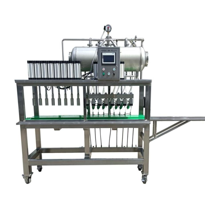 8 Head Glass Bottle Filler Bottle Capper Semi Automatic Bottling ...