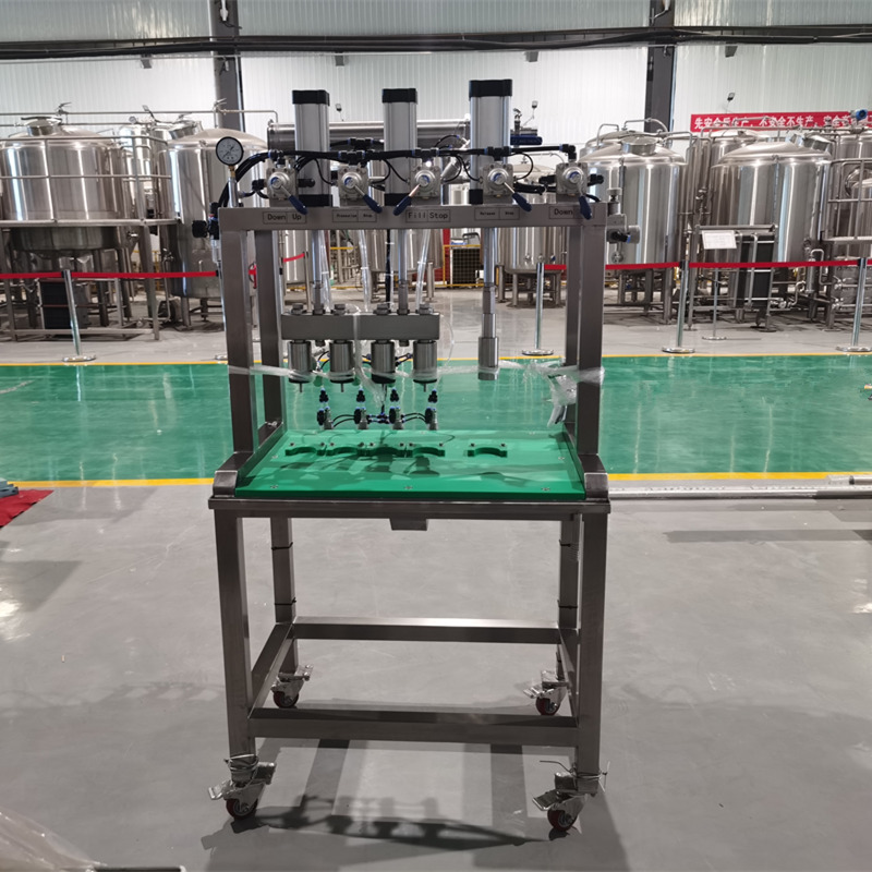Manual 4 Station Glass Bottle Filling Capping Bottling Machine for Beer ...
